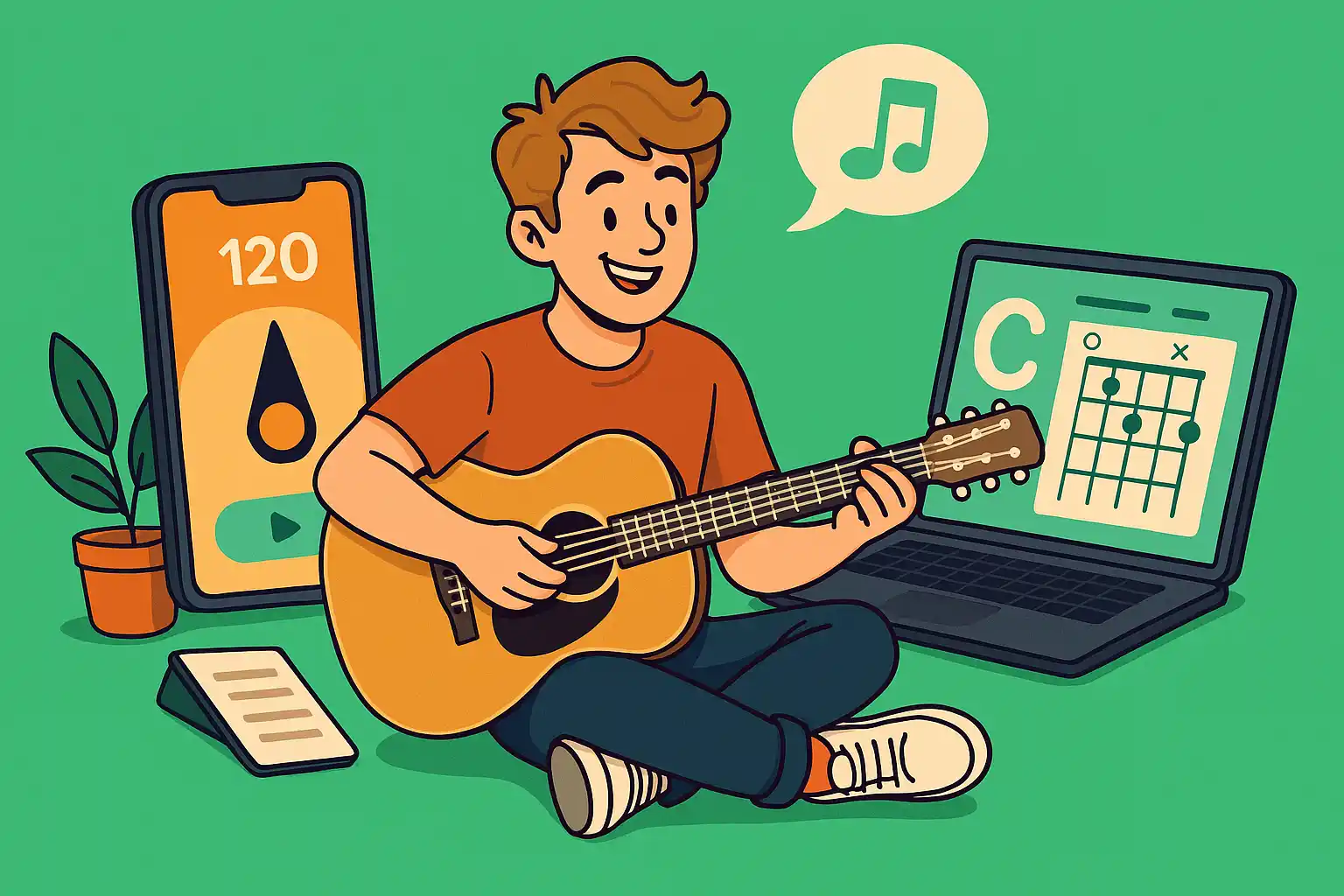 Les meilleures applis pour t’accompagner à la guitare